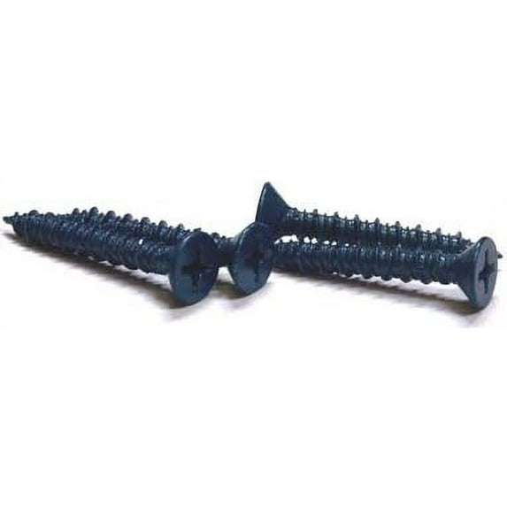 1/4" x 1 3/4" Concrete Screws/Phillips/Flat Head/Blue Perma-Seal / 100 ...