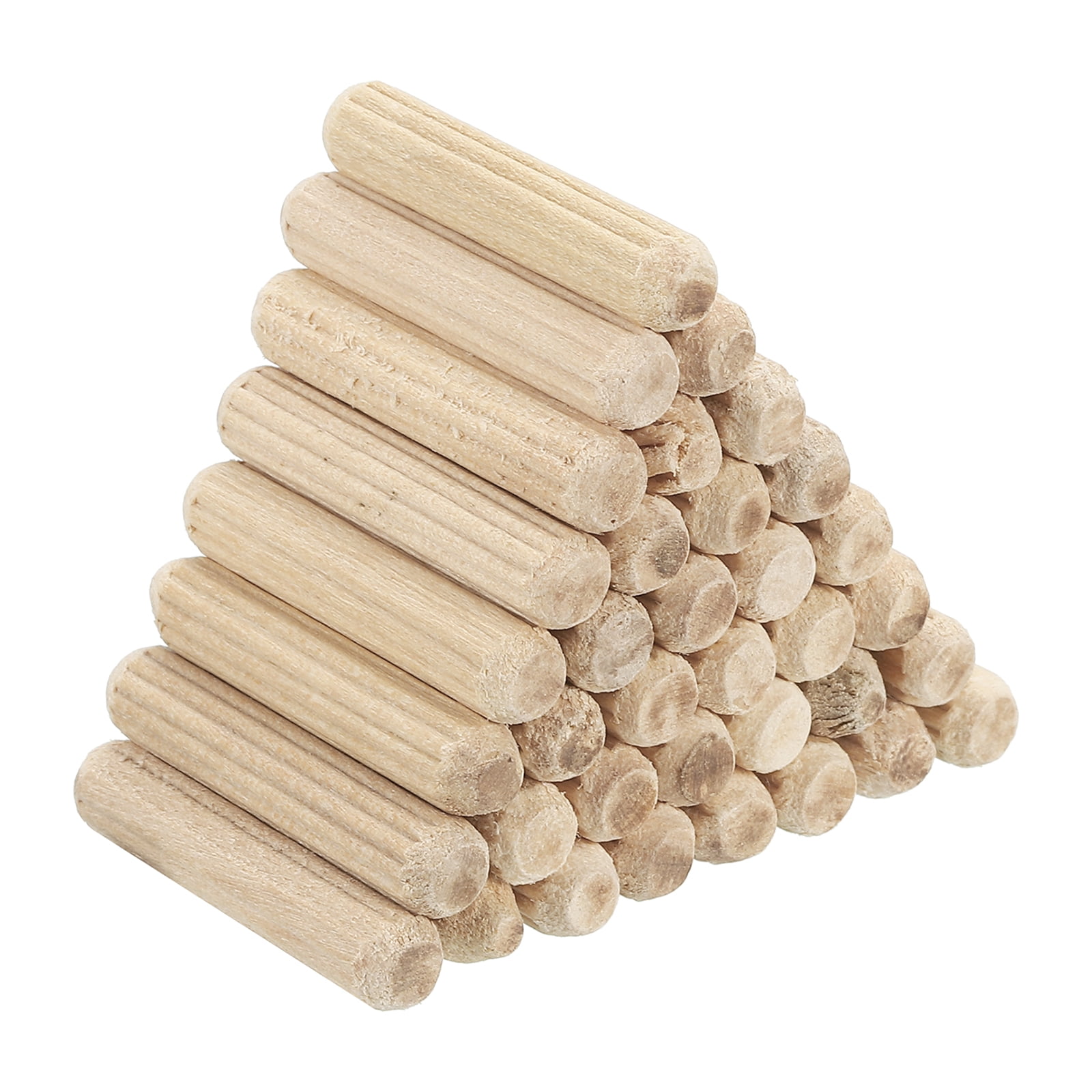 1/4" x 1-3/8" Wood Dowel Pins Fluted Wooden Dowels for Furniture ...