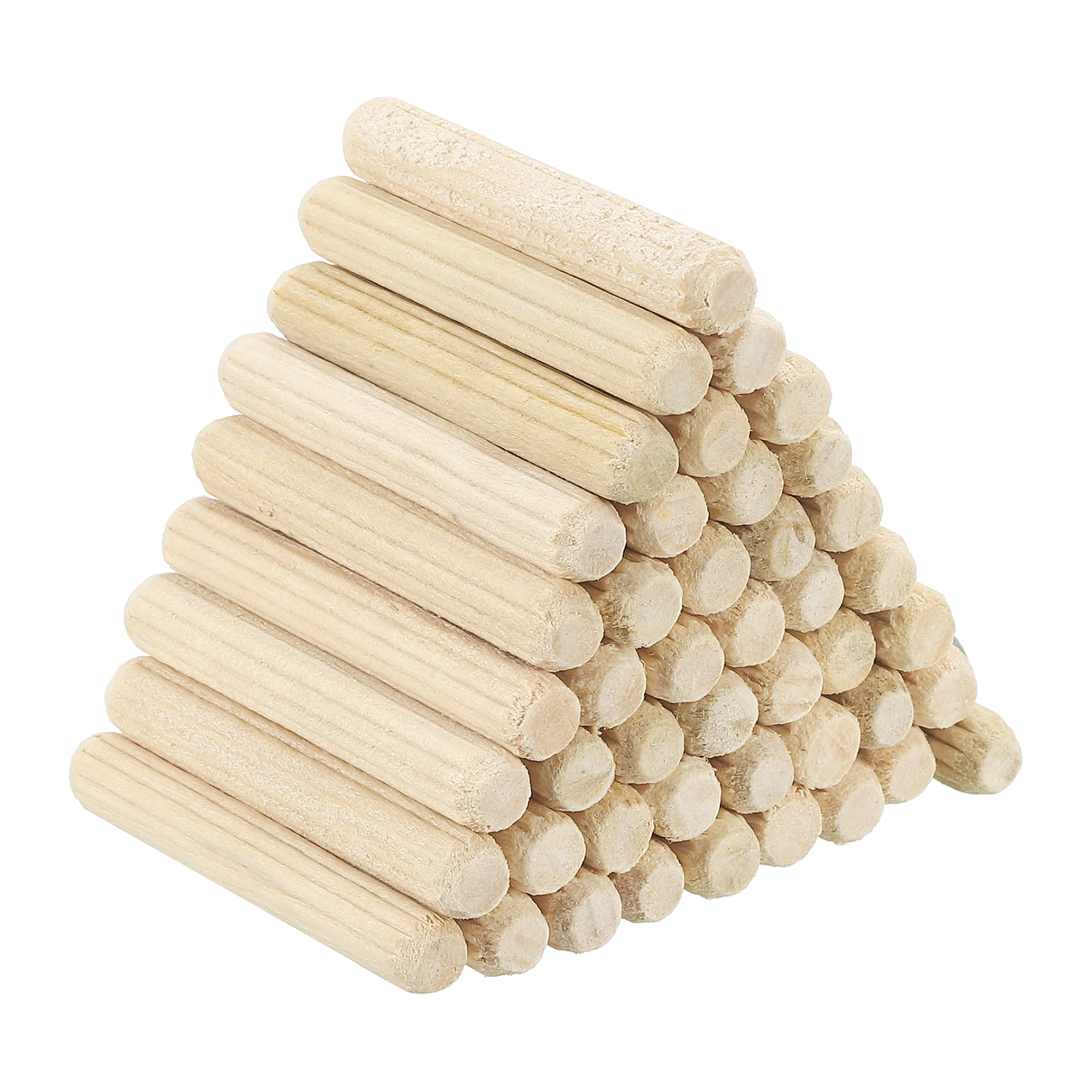 1/4" x 1-5/9" Wood Dowel Pins Fluted Wooden Dowels for Furniture ...