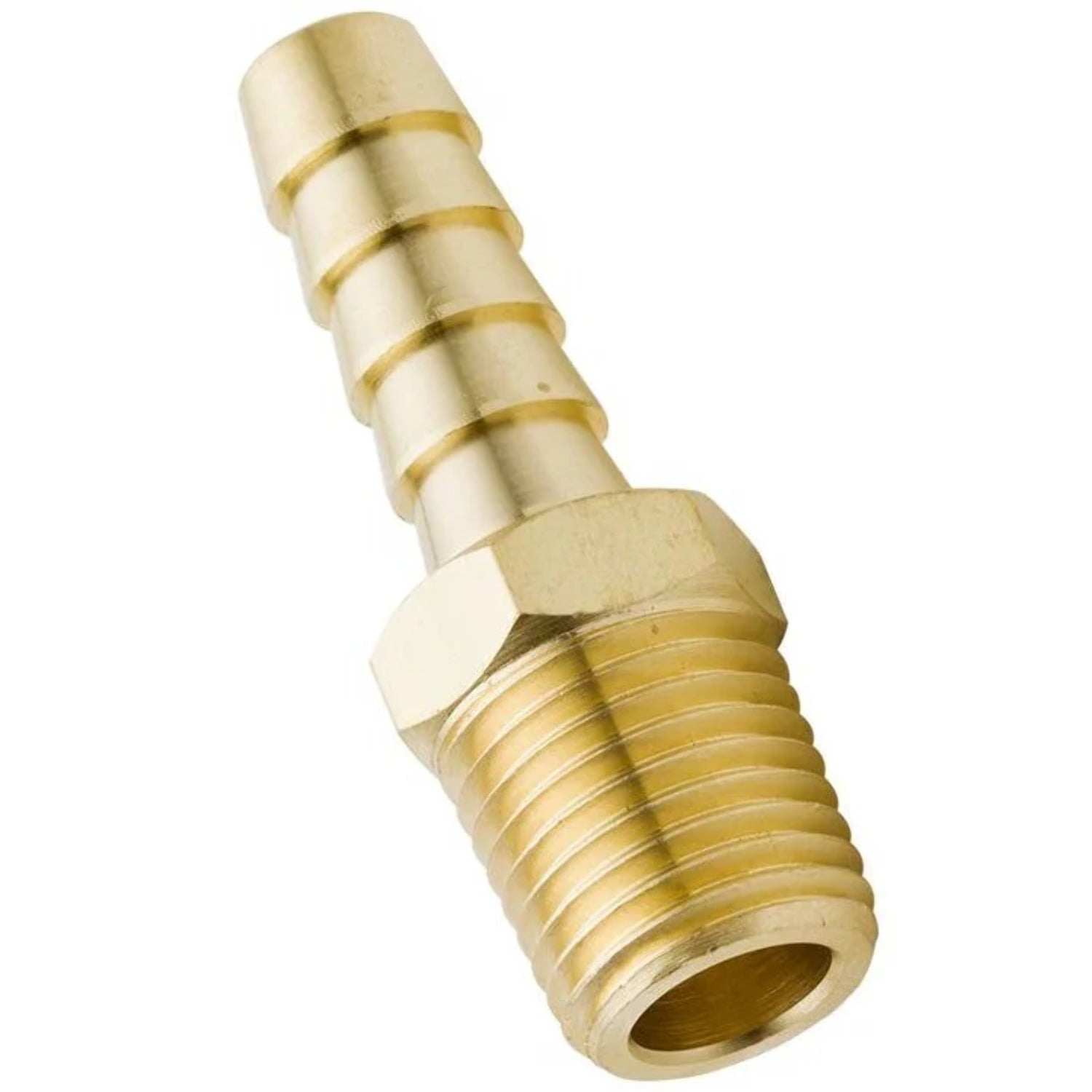 1/4 x 1/8 Hose Brass Barb Fitting - Brass Hex Barbed Splicer Union ...
