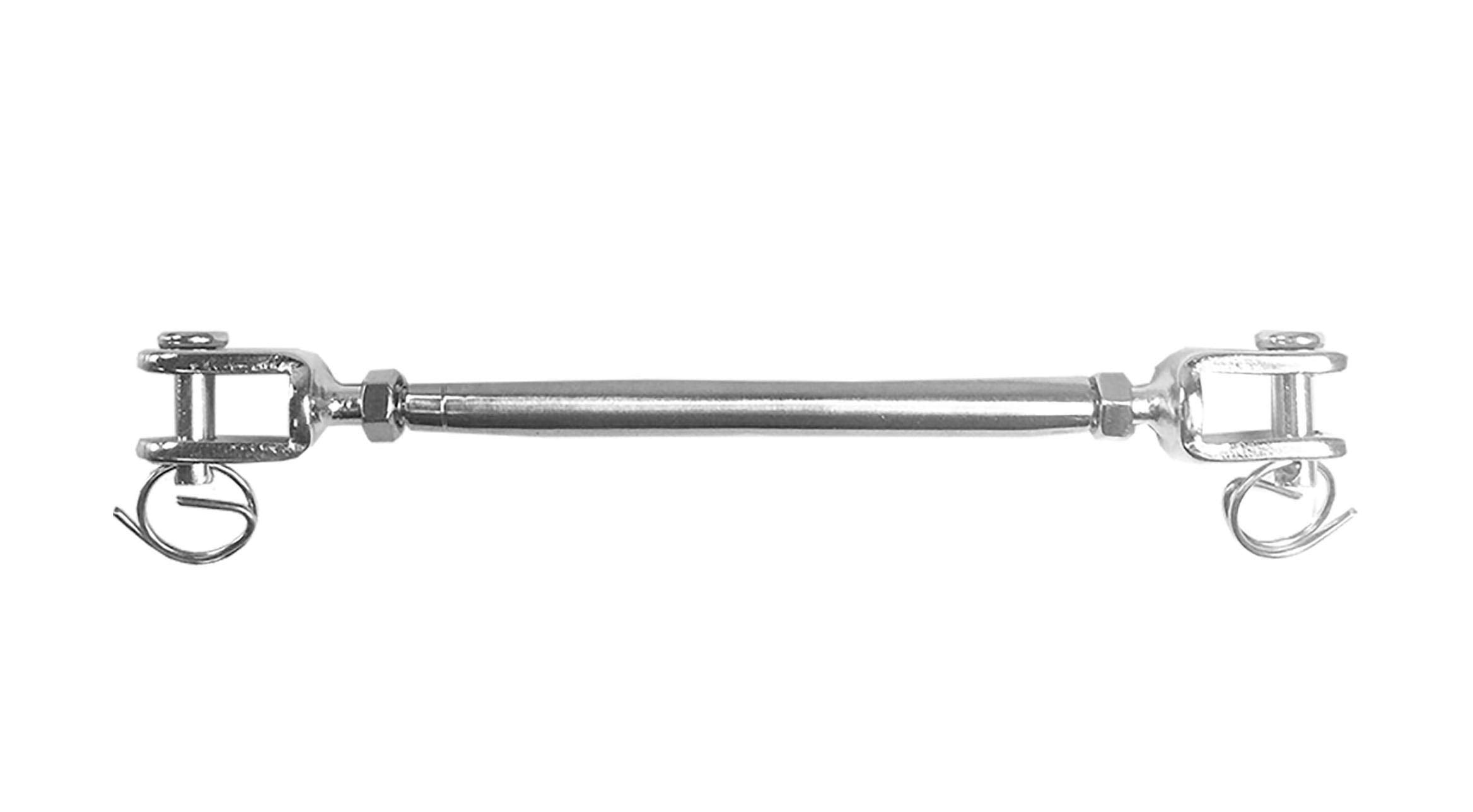 1/4" x 3-3/4" T316 Stainless Steel Jaw/Jaw Closed Body Turnbuckles for ...