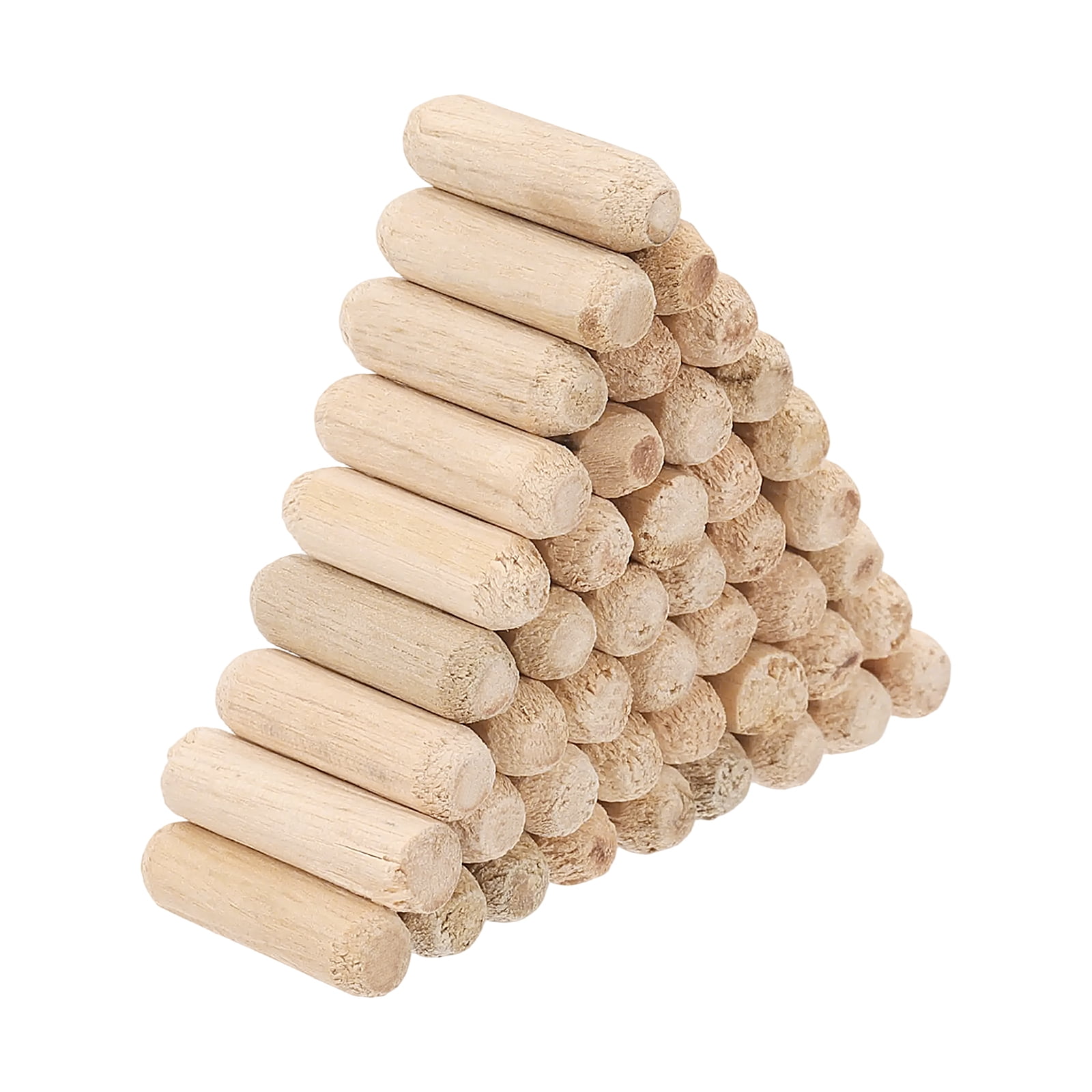 Uxcell Wood Dowel Pins Fluted Wooden Dowel Pin Beveled Groove for ...