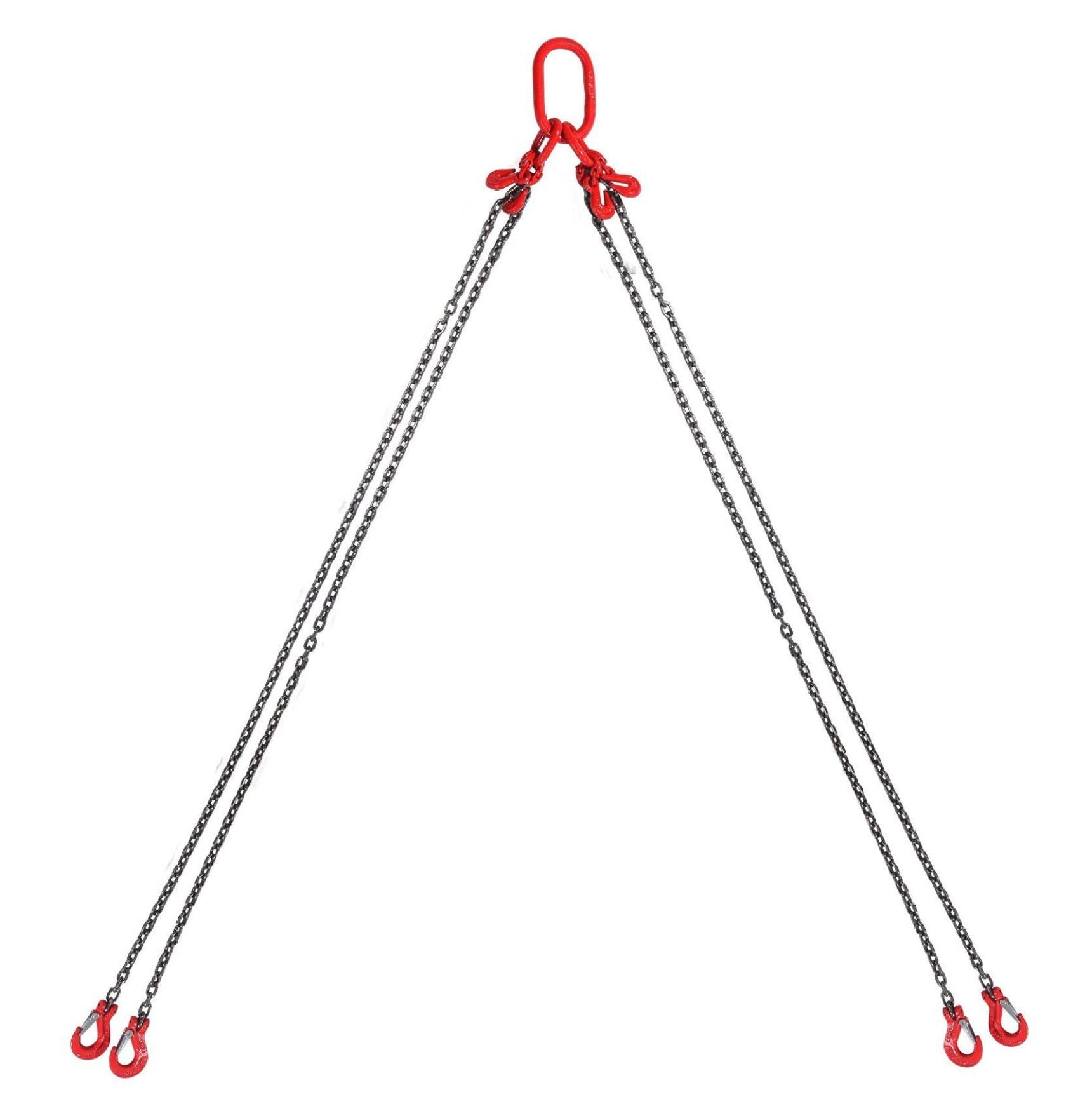 1/4" x 5' Chain Sling 4 Leg G80 Lifting Chain with Hooks 6600 lbs ...