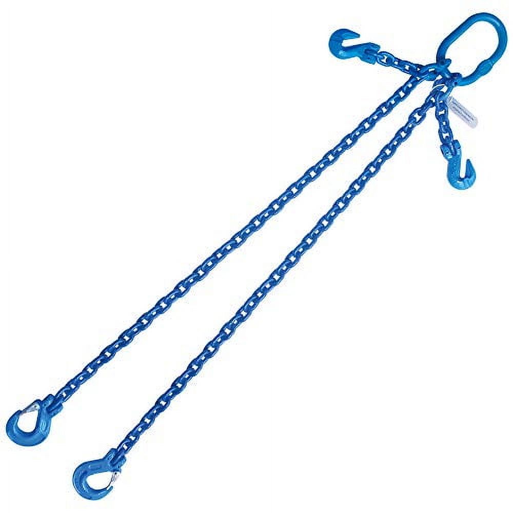 1/4"x18' G100 Adjustable Chain Sling with Sling Hook Double Leg 5,300 ...