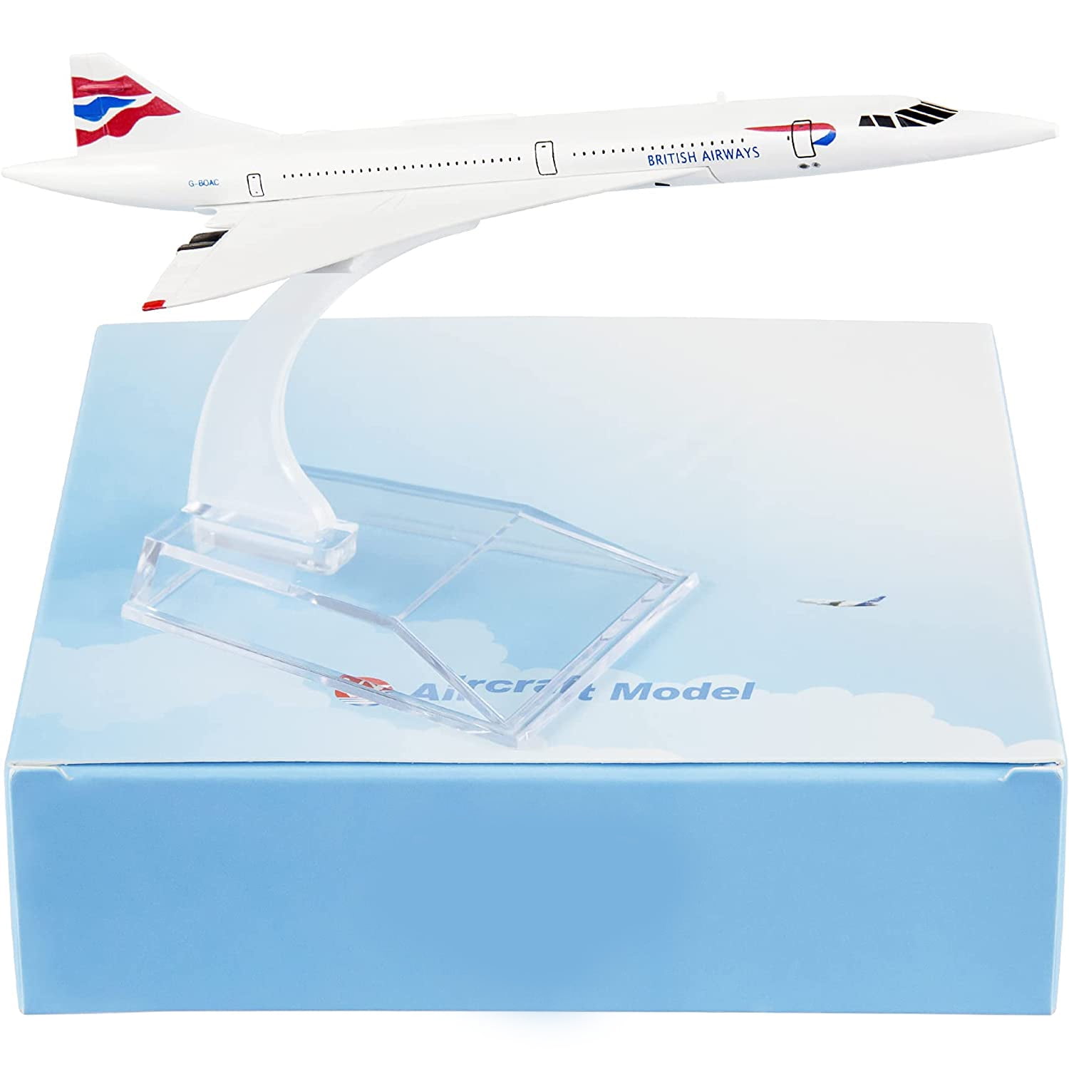 1/400 British F-BVFB Concorde Airplane Model Collectible with Display ...