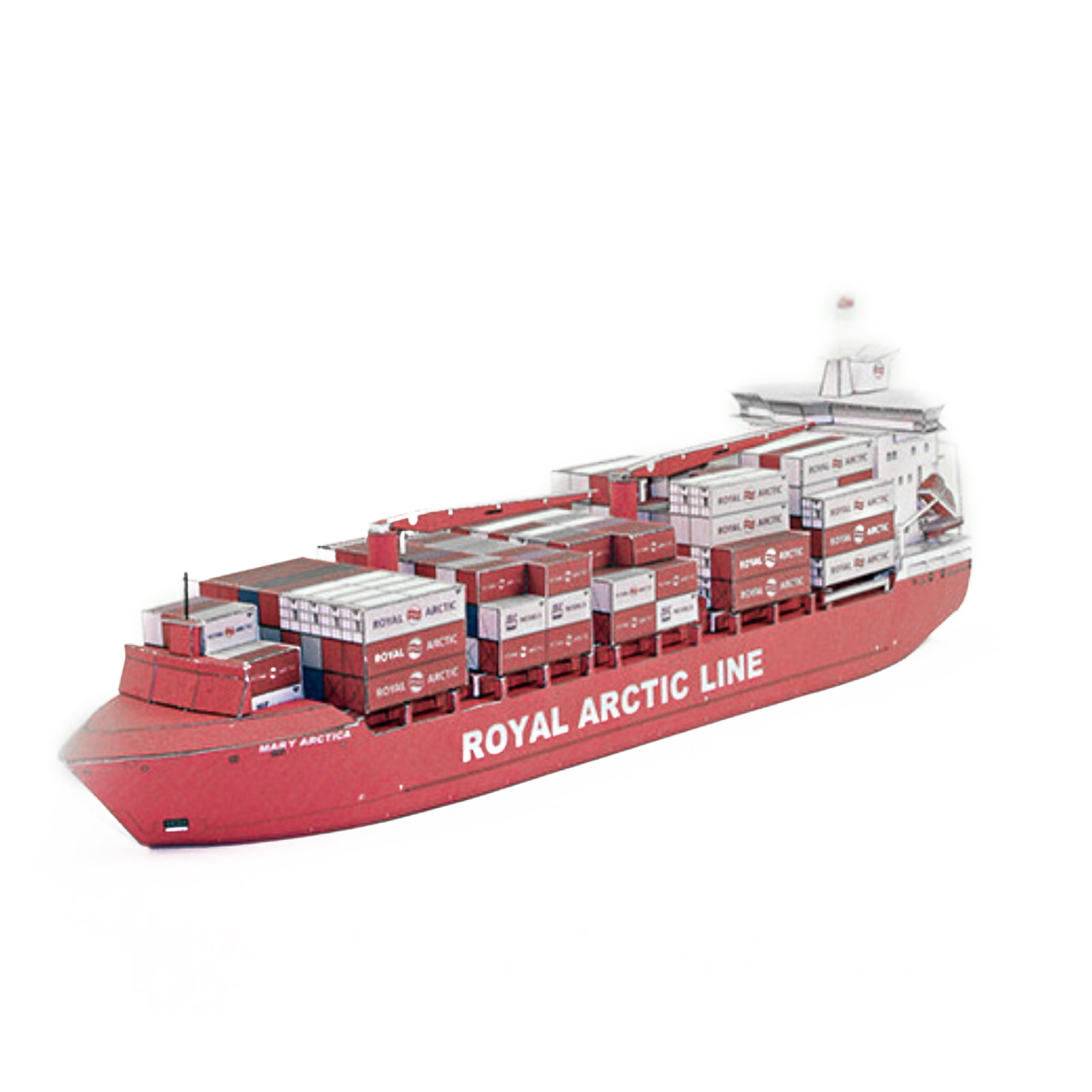 1/400 DIY Paper Model Set Danish Container Ship Mary Arctica Paper Craft for Military Nautical ...