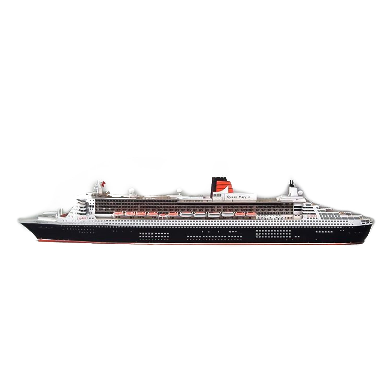 1: 400 Paper Queen Mary II Cruise Liner Ship 3D Model Warship Model ...