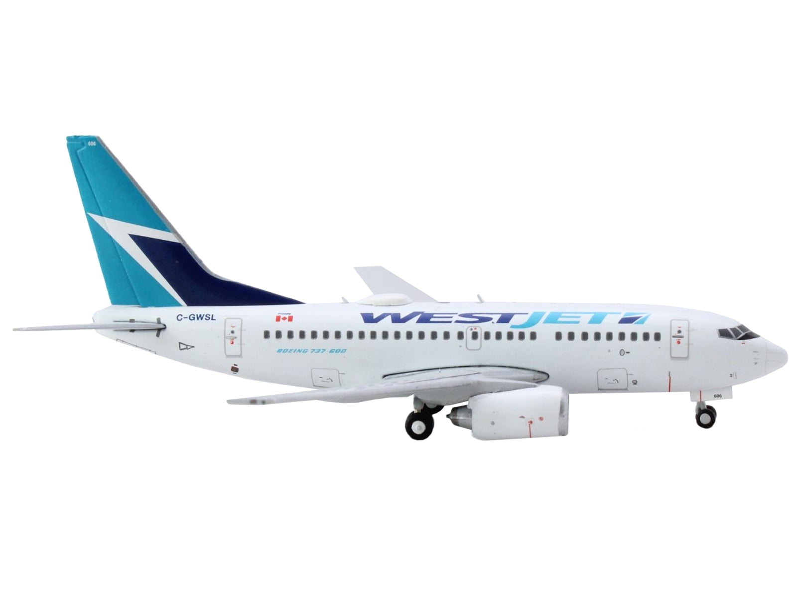 1/400 Scale Diecast Model of WestJet Airlines Boeing 737-600 (C-GWSL ...