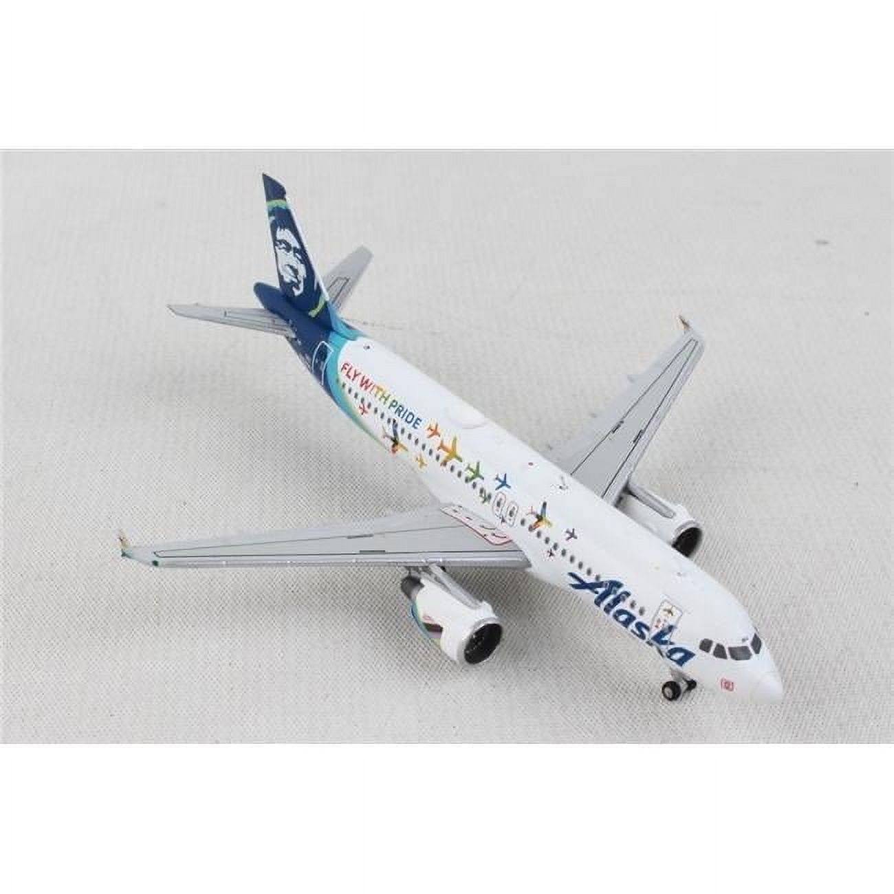 1-400 Scale Registration No.N854VA Fly with Pride Alaska A320 Model ...