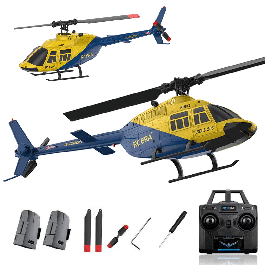 1/42 Scale A60 RC Helicopter for Adults, RC ERA BELL 206 Mini 4CH 2 ...