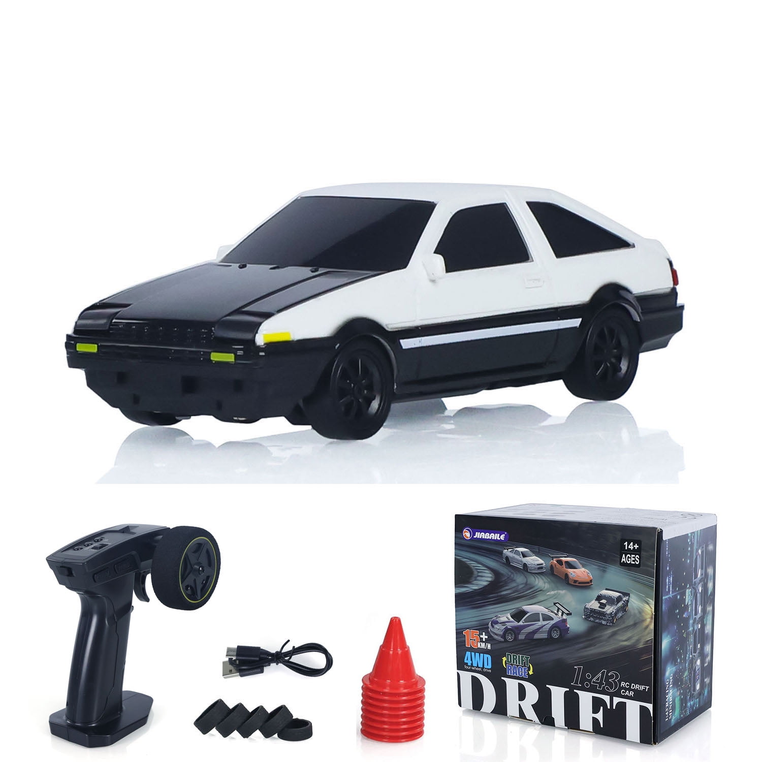 1/43 High Speed 2.4G Radio Controlled Racing Car AE86 RC Drift Vehicle ...