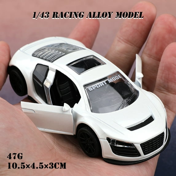 1:43 R8 Racing Car, Alloy Model Car, Simulated vehicle, children alloy ...