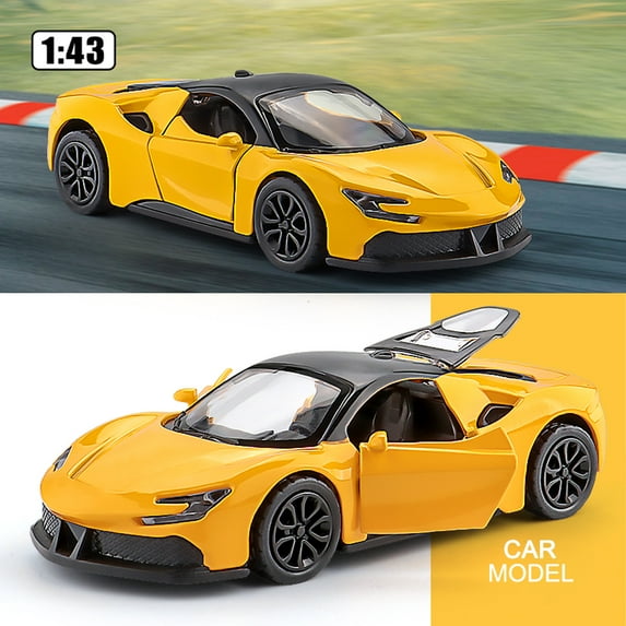 1:43 Scale 4 Inch Die Cast Model Race Car Toy with Pullback Action ...
