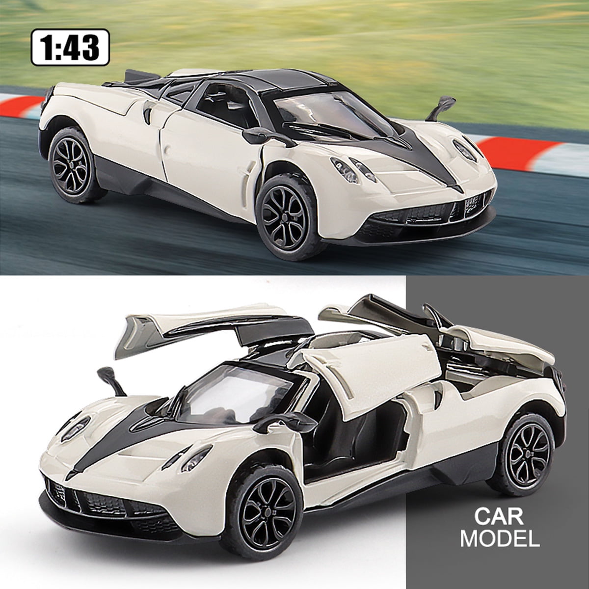 1:43 Scale 4 Inch Die Cast Model Race Car Toy with Pullback Action ...