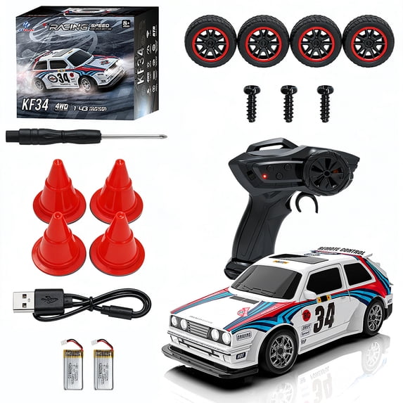1/43 Scale 4WD RC Drift Car 2.4G High Speed Remote Control Racing ...
