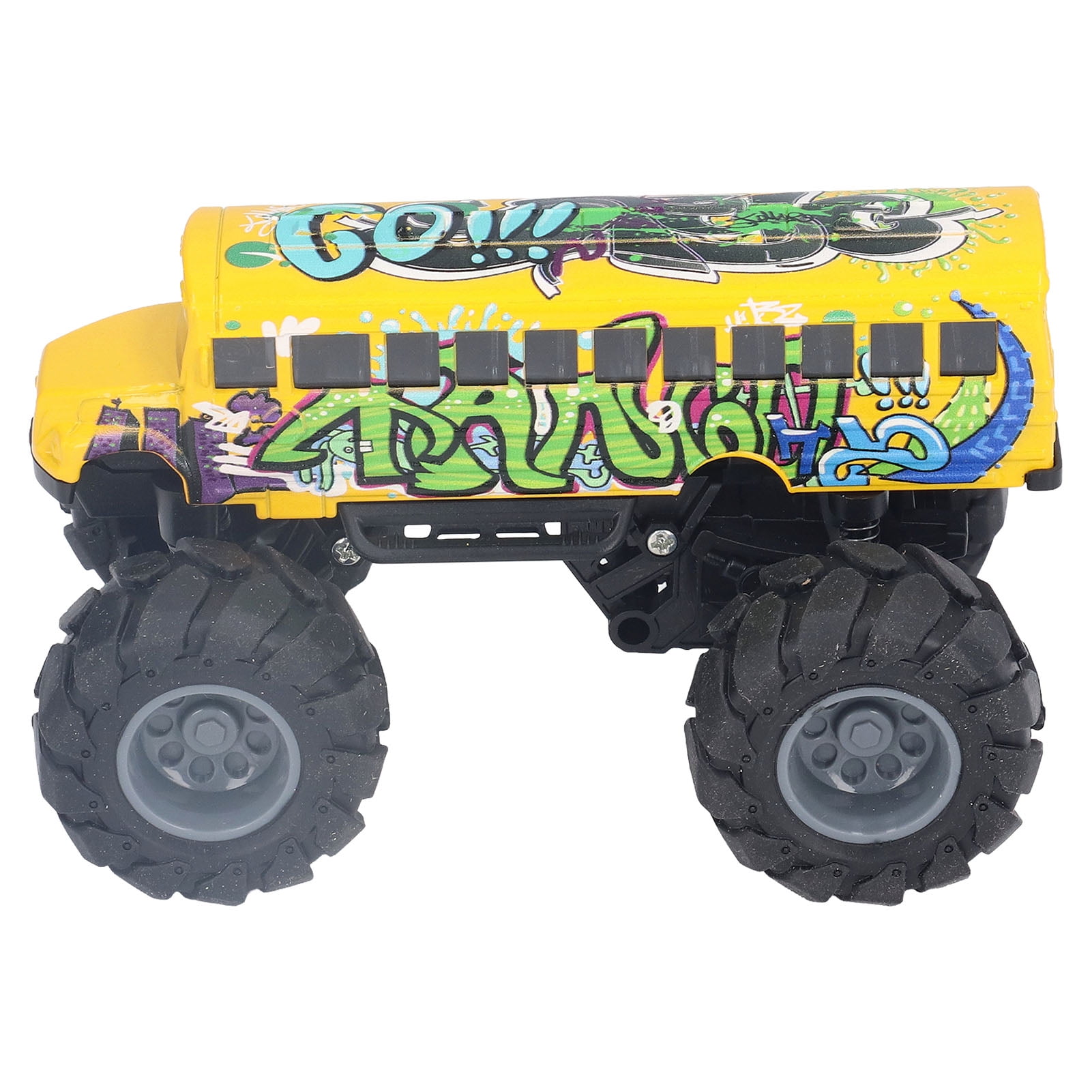 1:43 Scale Bus Car Model Alloy Large Wheels Simulation Pull Back School ...