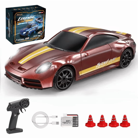 1/43 Scale RC Drift Car 2.4GHz Full-Proportional Mini Electric Racing ...