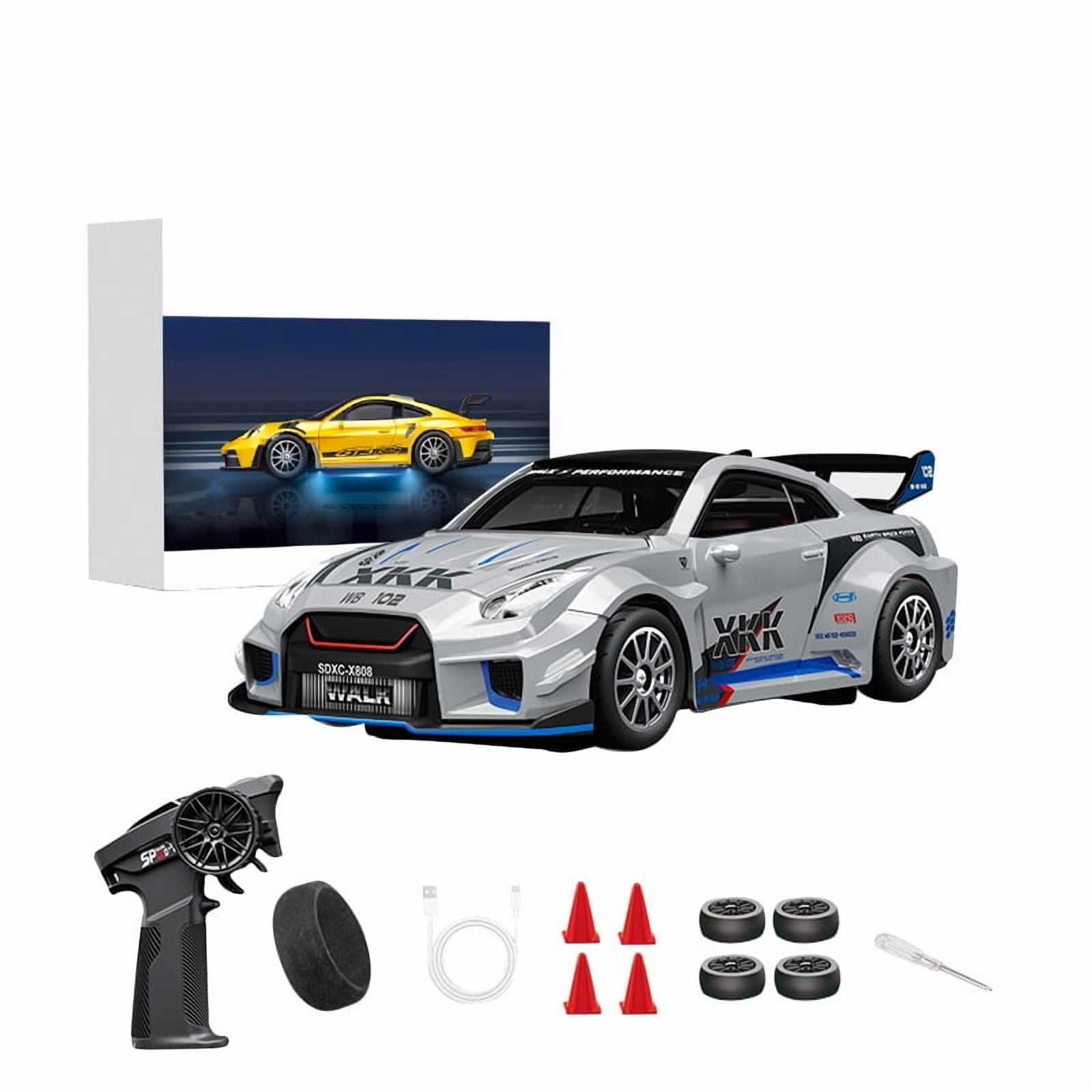 1:43 Scale RC Drift Car D43-02 2.4GHz Full Proportional 4WD Alloy ...