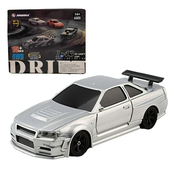 1/43 Scale RC Electric Mini Racing Drift Car Model, 15KM/H 2.4G 4WD ...