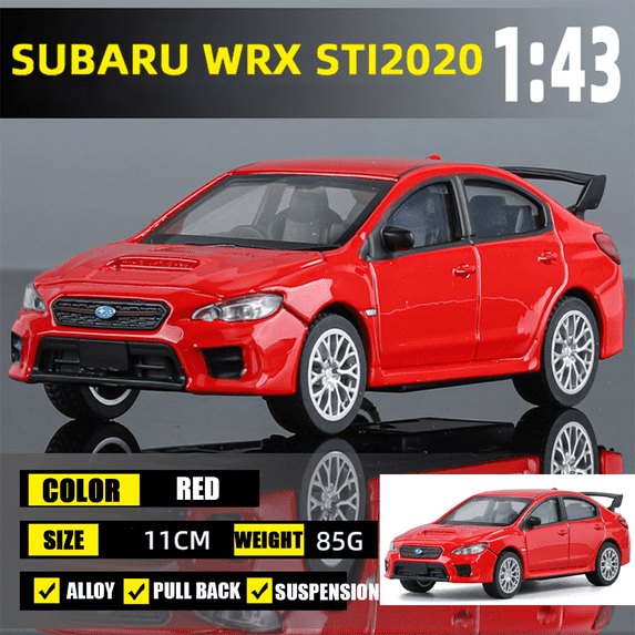 1/43 Scale Subaru WRX Alloy Diecast Sports Car Model Miniature Premium ...
