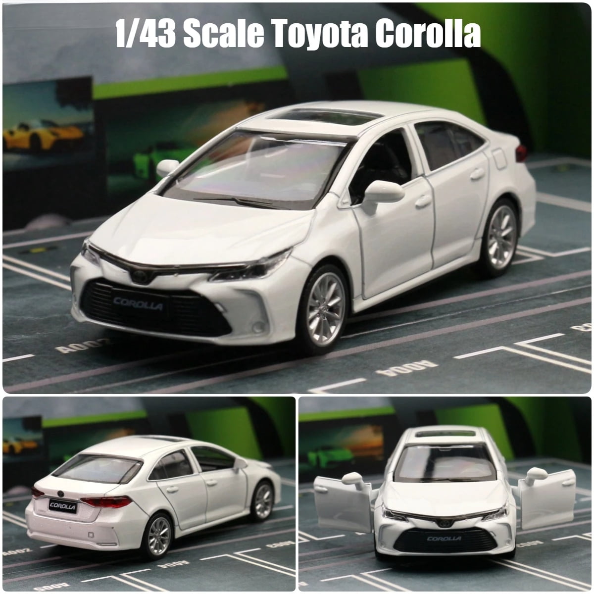 1/43 Toyota Corolla Hybrid Toy Car For Children Diecast Metal 1:43 ...