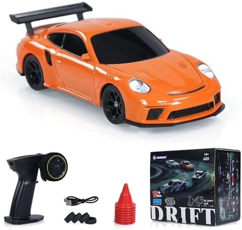 1/43 mini rc drift car raceing toy radio lights traffic safety cone ...