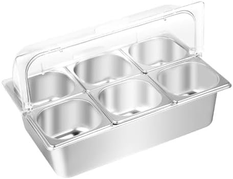 1.45L/Pan Countertop Food Serving Display, Stainless Steel Food Serving ...