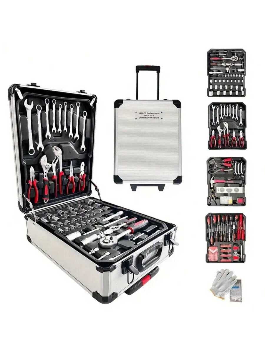 1 46-Piece Professional Auto Repair Tool Kit: Portable, Durable, And ...