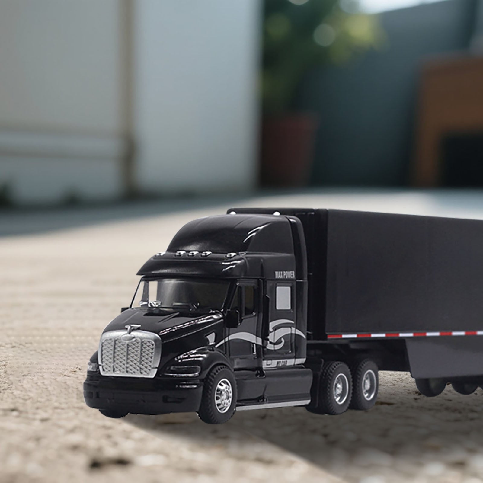 1:48 Scale Alloy Container Truck Style Heavy Hauler With Sound & Light ...