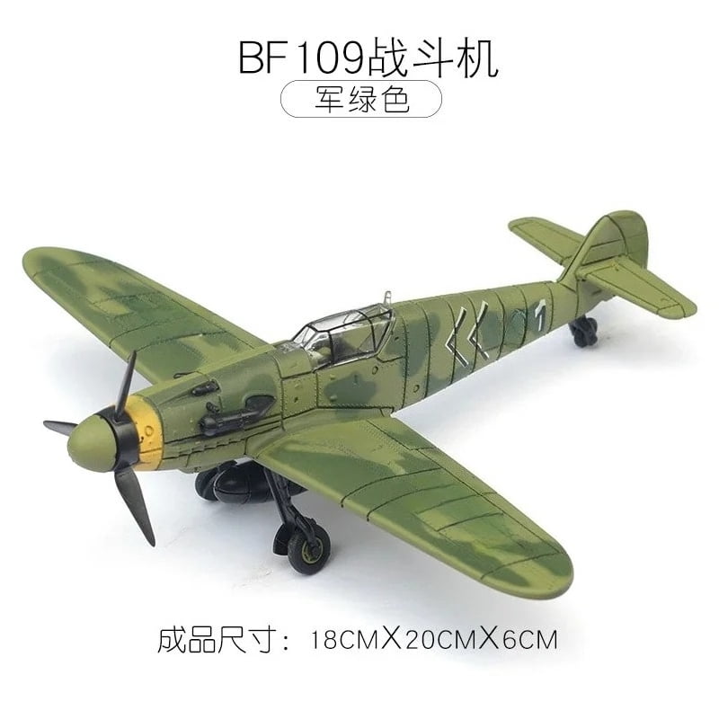 1/48 WWII Fighter Model Pirate Mustang Spitfire Hurricane BF109 4D ...