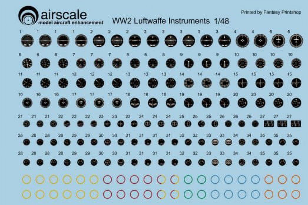 1/48 WWII Luftwaffe Instrument Dials (Decal) - Walmart.com