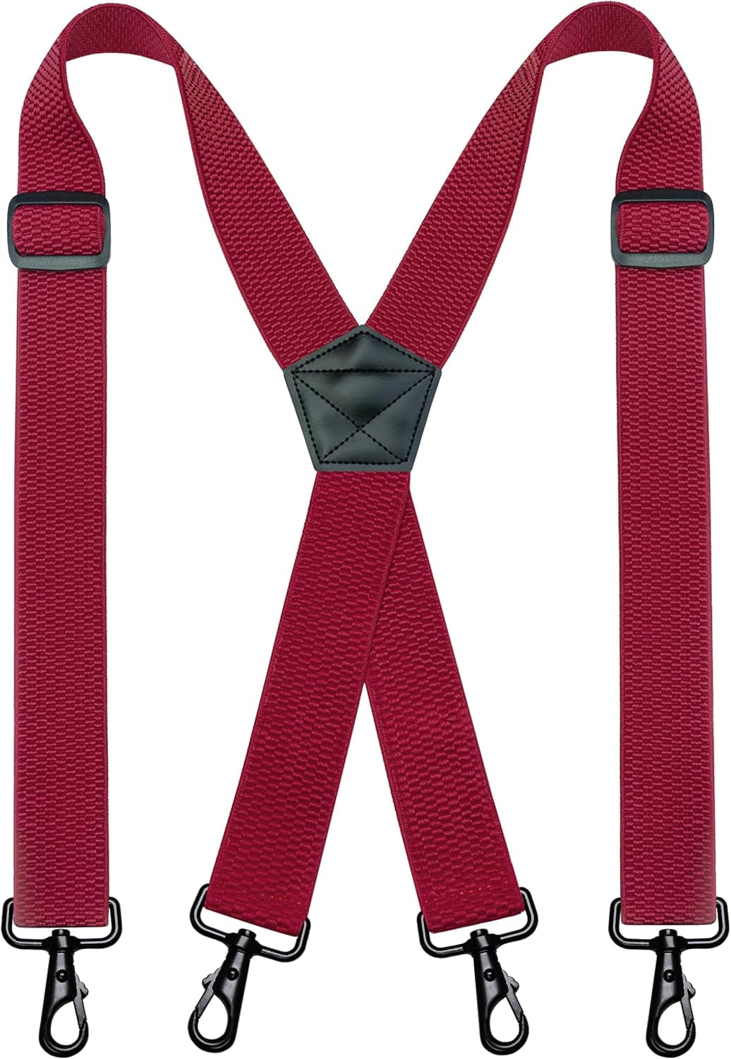 1.48" Wide Heavy Duty Suspender with 4 Swivel Hooks for Jeans Pants ...