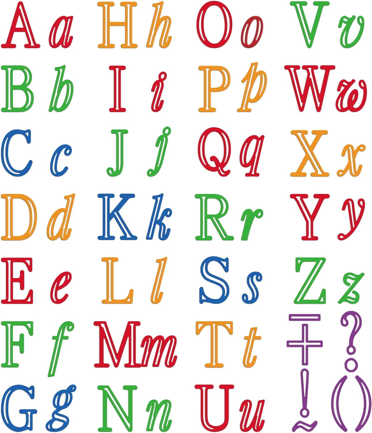 1.49 by 1.77 Inches 26 Alphabet Cutting Dies Lowercase 26 Letters ...