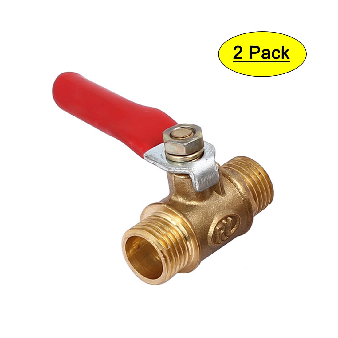 1/4BSP Male Thread Brass 180 Degree Lever Handle Ball Valve Pipe ...