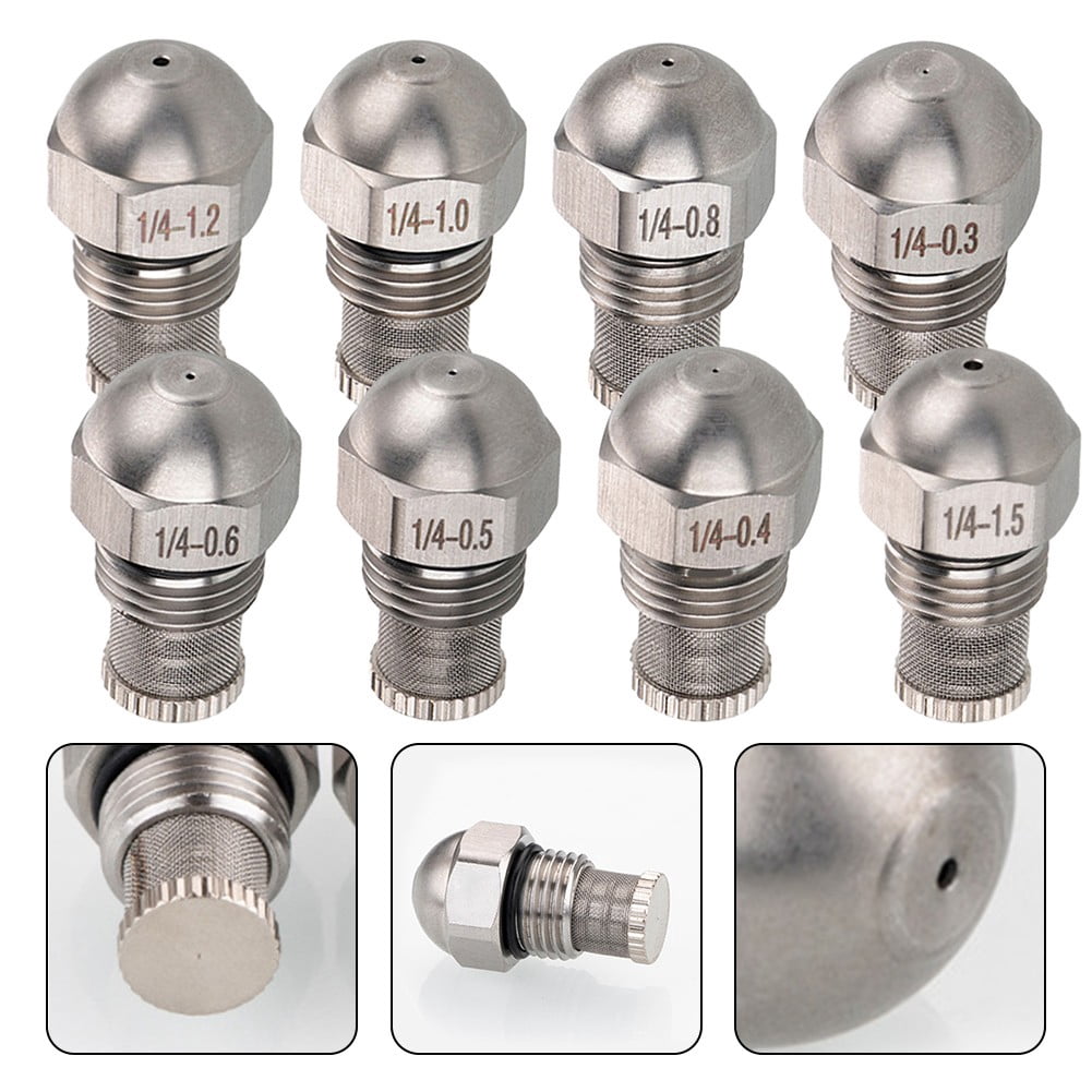 1/4BSPT Mist Nozzle Dia 0.3-1.5mm Orifice Stainless Steel Fine ...