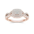 1/4Ct TDW Diamond 10K Rose Gold Criss-Cross Engagement Ring - Walmart.com