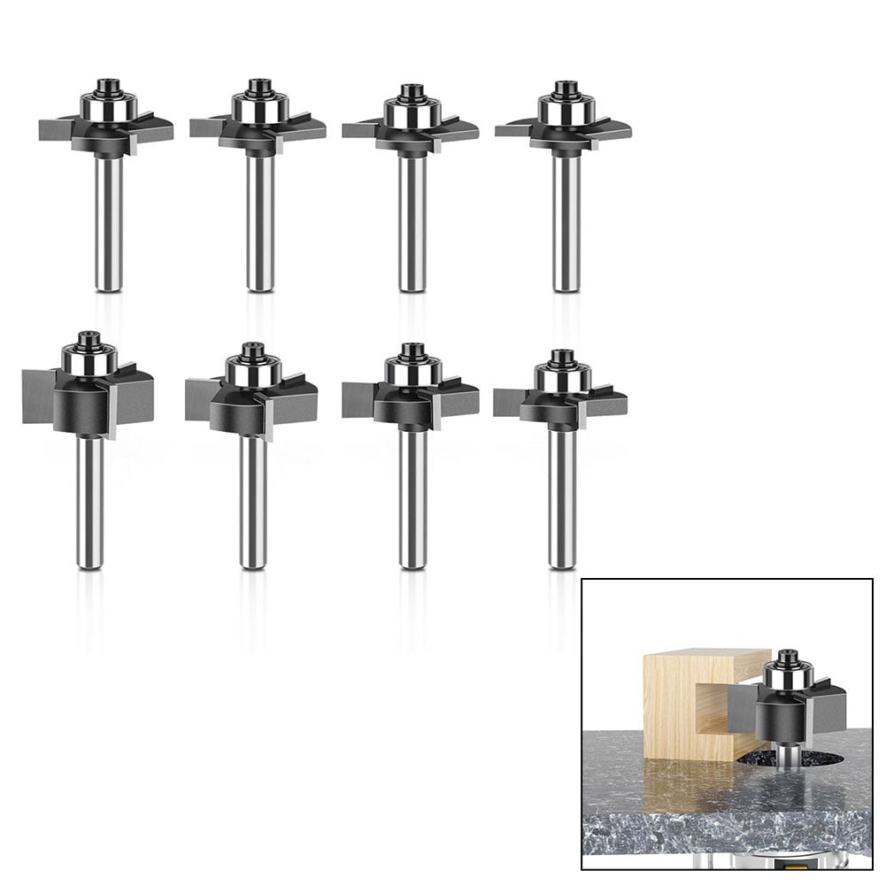 1/4In Shank T-Slot Router Bit T Type Slotting Cutter With Bearing ...