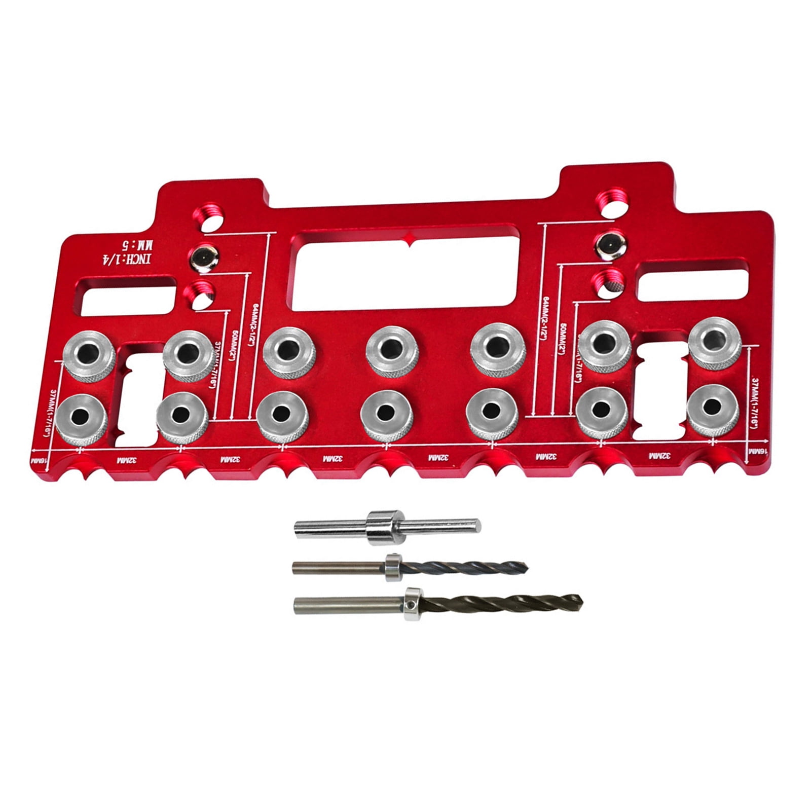 1/4Inch Aluminum Shelf Pin Drilling Guide Shelf Pin Jig Precise Cabinet ...