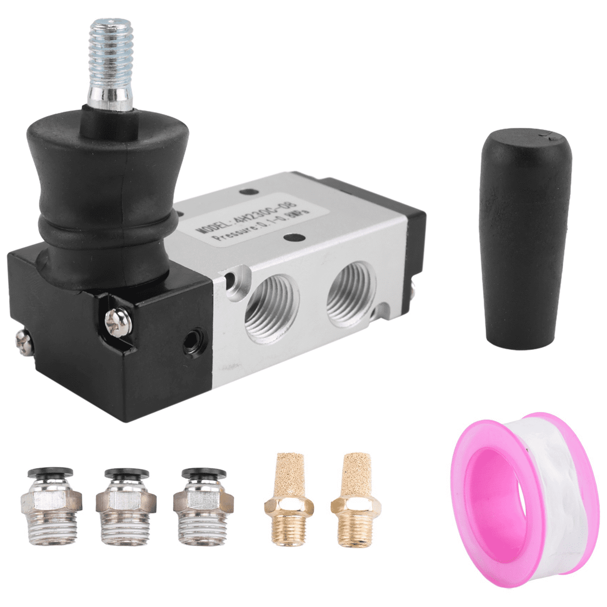 1/4Inch NPT 5 Way 3 Position Air Hand Lever Operated Valve Pneumatic Solenoid Manual Control ...