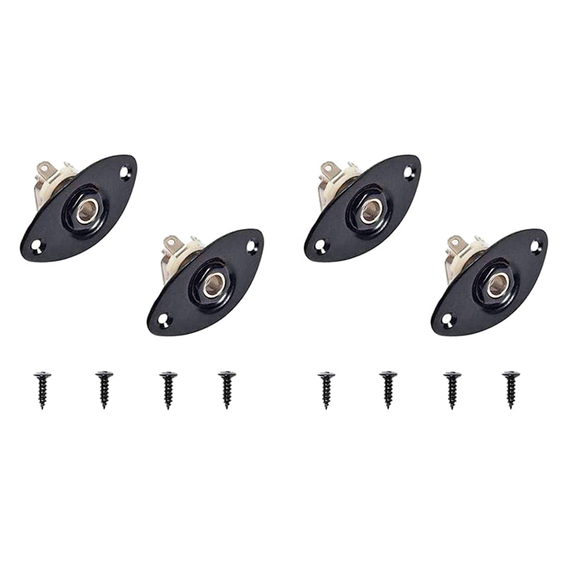 1/4Inch Oval Dented Electric Guitar Jack Output Plate Socket Jackplate ...