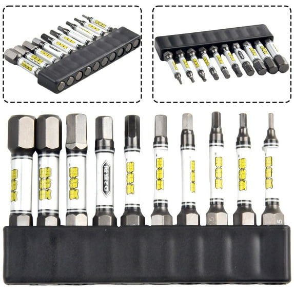 1/4Inch Screwdriver Bit Set Magnetic The Cross Hexagonal Torx with Bit ...