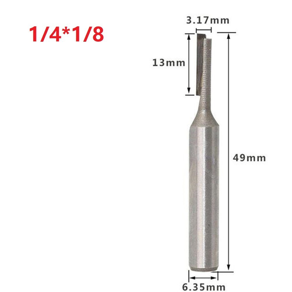 1/4Inch Shank Straight Flute Carbide Tipped Milling Cutter Tungsten ...