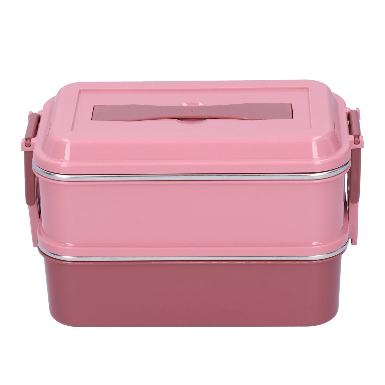 1.4L Double Layer Portable Bento with Handle Insulated Stainless Steel ...