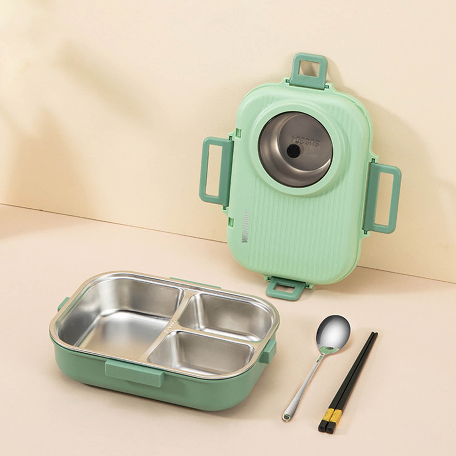1.4L Stainless Steel Lunch Box For Studant Adults Stackable Containers ...