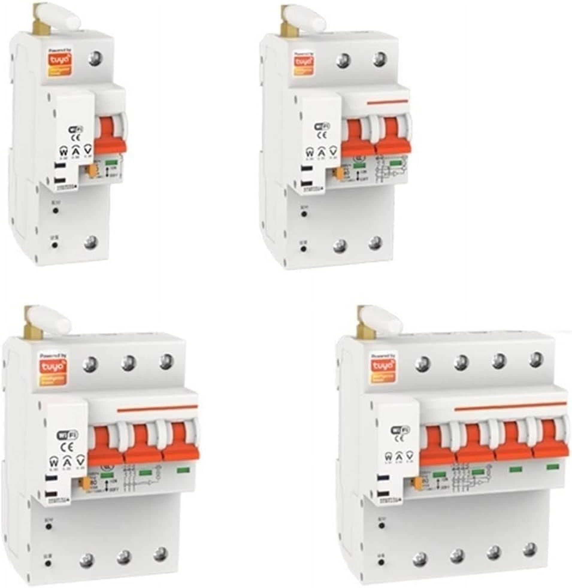 1-4P 10-100A 220V Smart Circuit Breaker Switch Power Energy Consumption ...