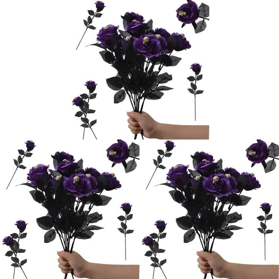 1-4PC Artificial Flowers Roses Bulk Silk Fake Flower with Long Stem ...