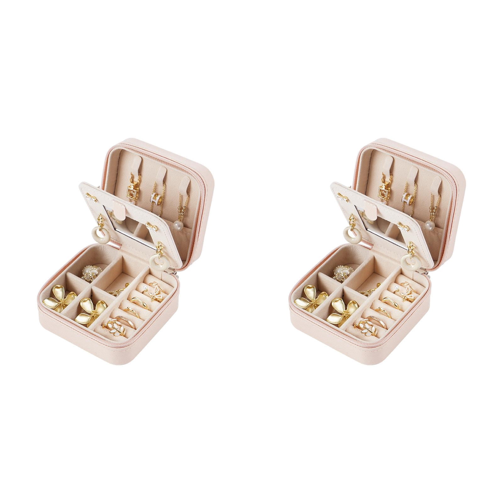 1-4PC Compact Travel Jewelry Box for Women Small Portable Case with ...