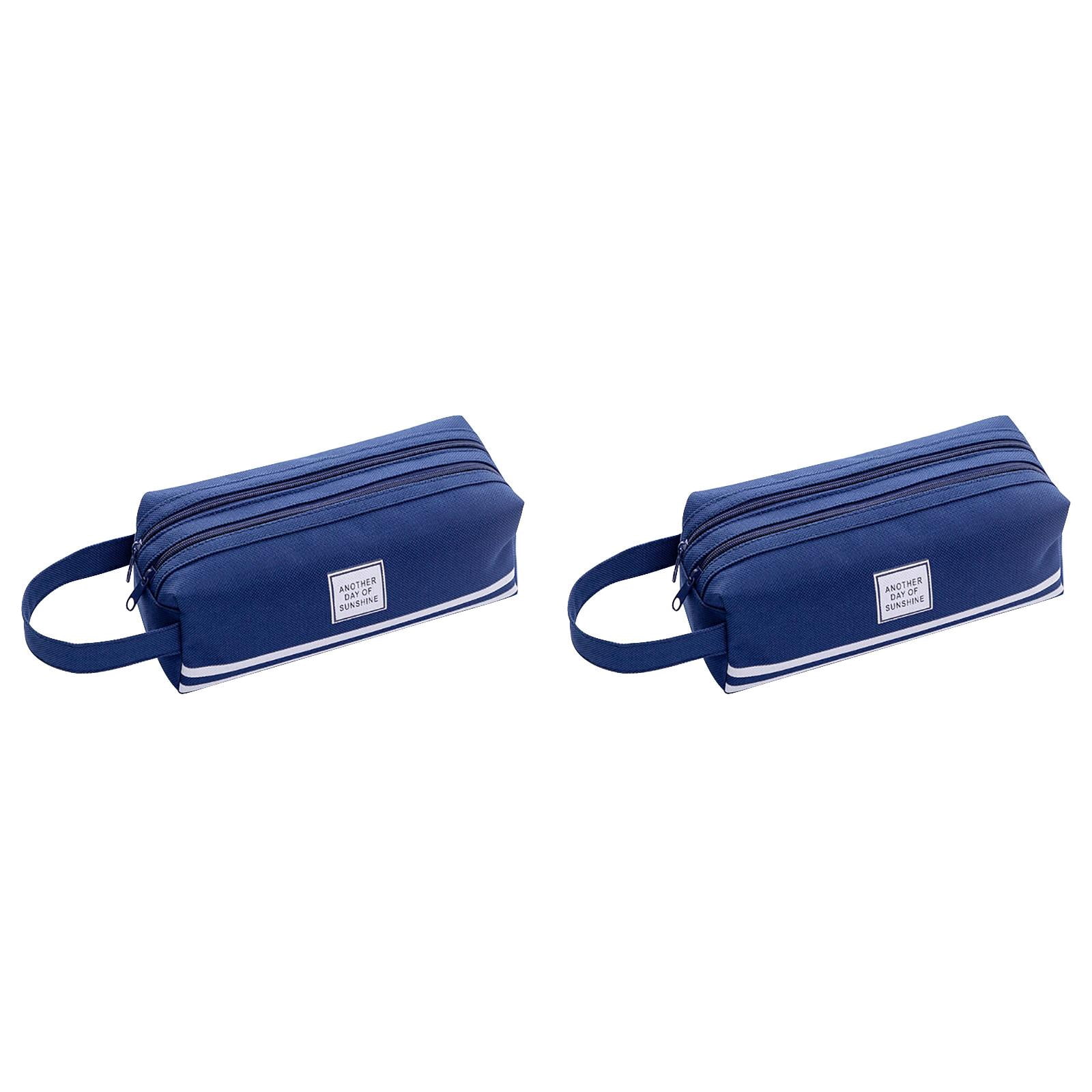 1-4PC Dual Layer Pencil Case Large Capacity Organizer with 2 Zipper ...