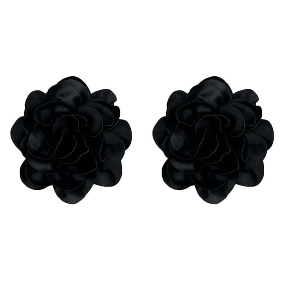 1-4PC Extra Large Flower Brooches Lapel Pins Handmade Satin Fabric Big ...