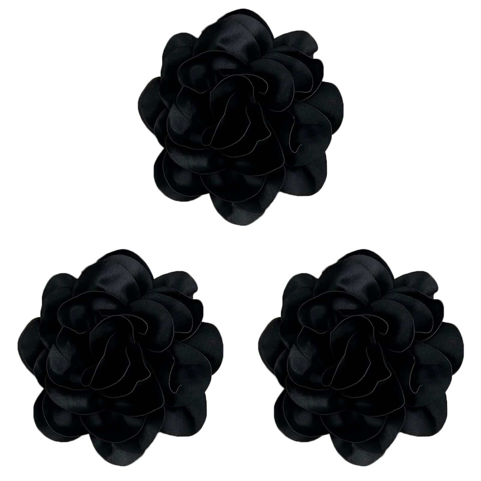 1-4PC Extra Large Flower Brooches Lapel Pins Handmade Dainty Satin ...